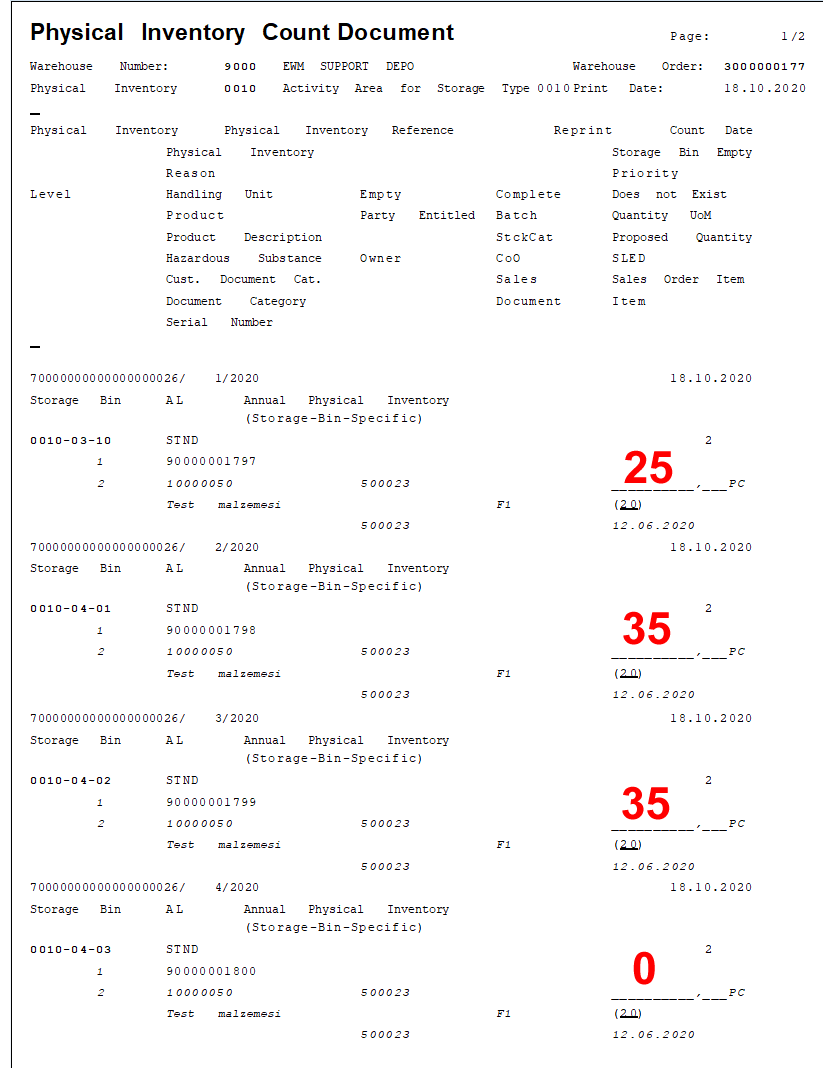 Count Physical Inventory – Paper-Driven Counting - EWMSUPPORT
