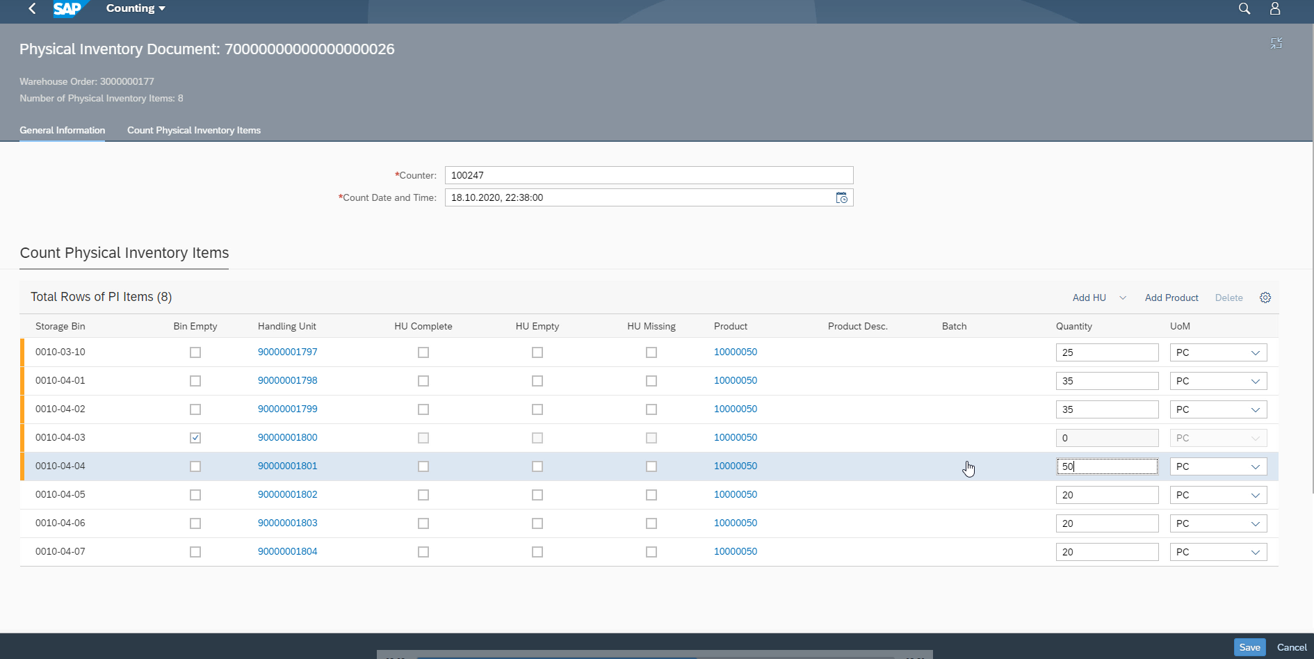 Count Physical Inventory – Paper-Driven Counting - EWMSUPPORT