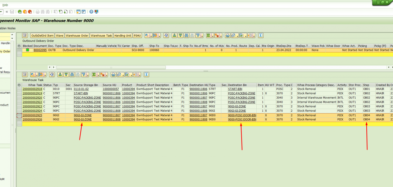SAP EWM PROCESS ORIENTED STORAGE CONTROL - EWMSUPPORT